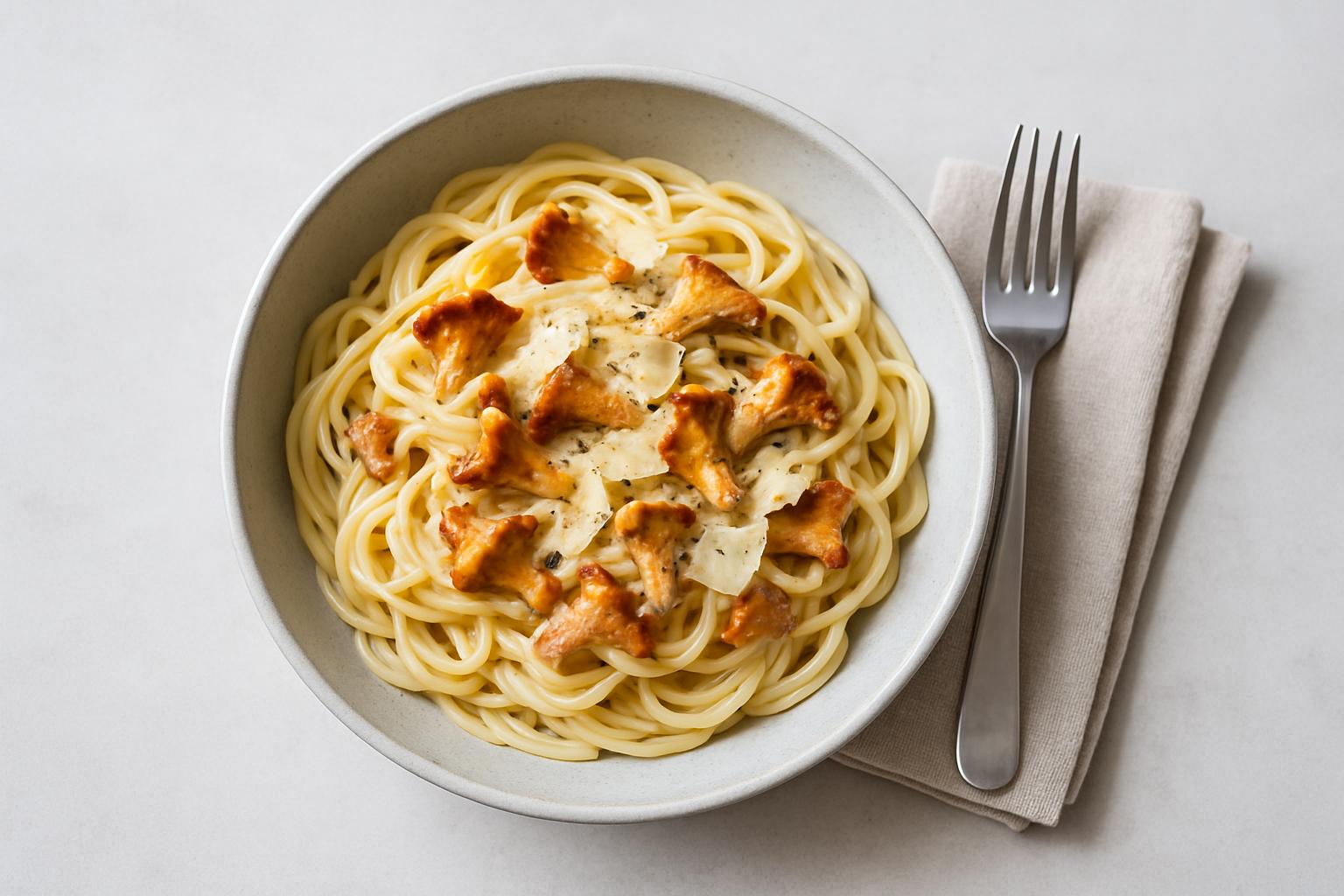 Kantarellpasta – krämig med smörstekta kantareller - Tillmiddag.se