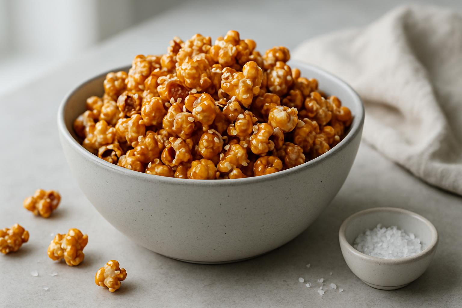 Karamelliserade popcorn – knäckigt, enkelt recept - Tillmiddag.se