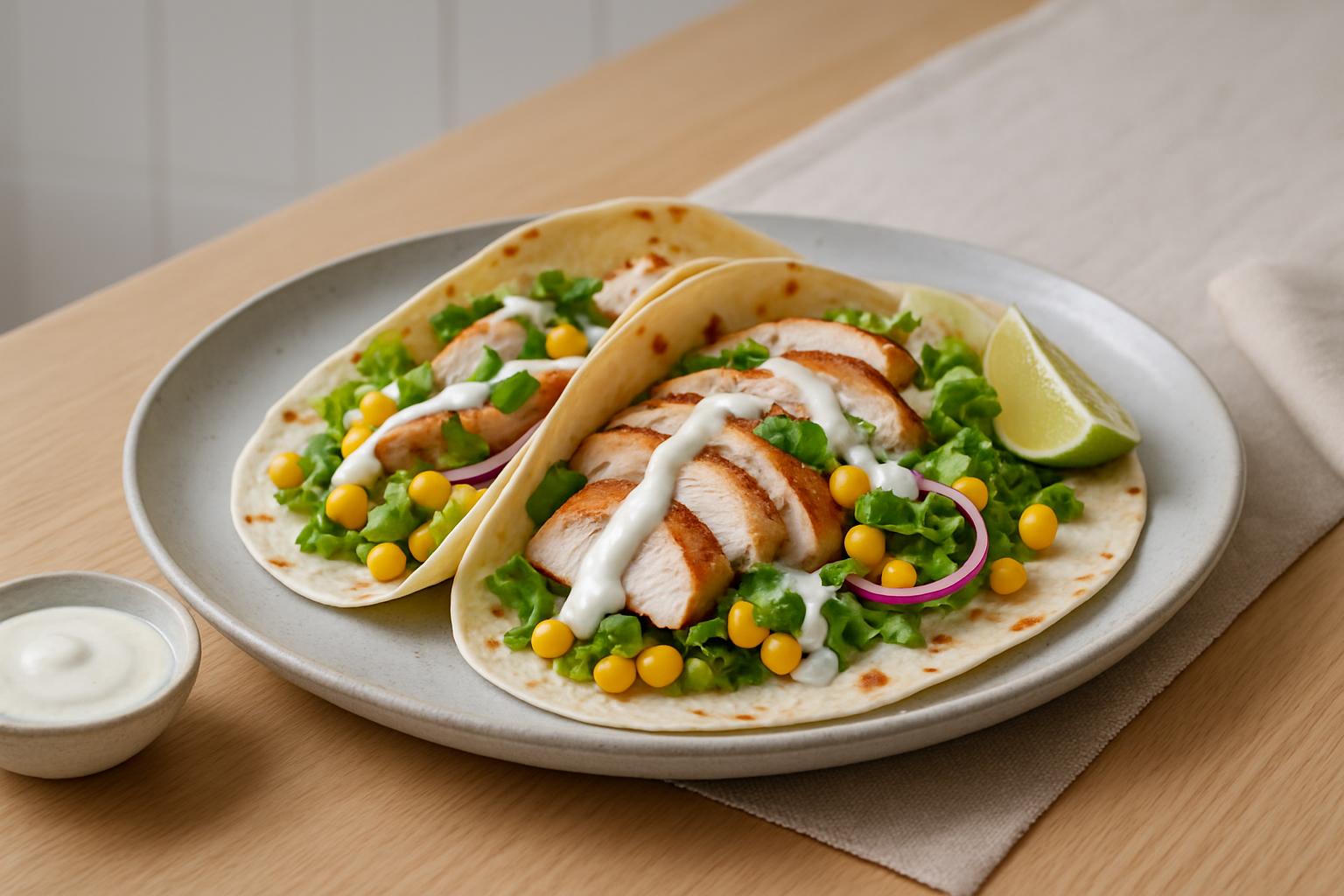 Kycklingwraps: snabba wraps med yoghurtsås & lime - Tillmiddag.se